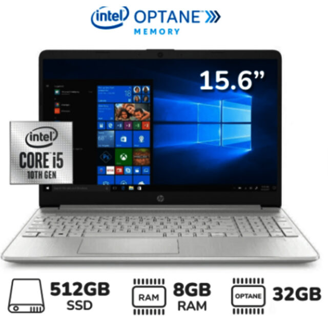 Laptop HP 15-DY1005LA 15.6" Intel Core i5-1035G1 512GB SSD + 32 GB OPTANE + 8GB RAM - HB STORE PERÚ