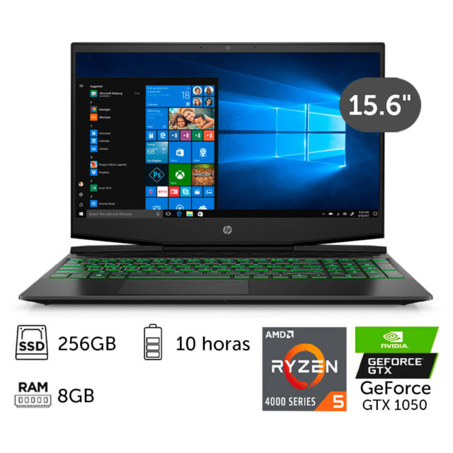 Hp Notebook Gaming 15.6" 15-EC1025la AMD Ryzen 5 RAM 8GB SSD 256 GB ...