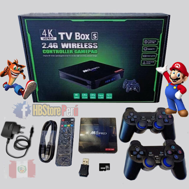 Tv Box Android 64 GB con Juegos Retro y 2 Mandos - Más de 10 Mil Juegos ...