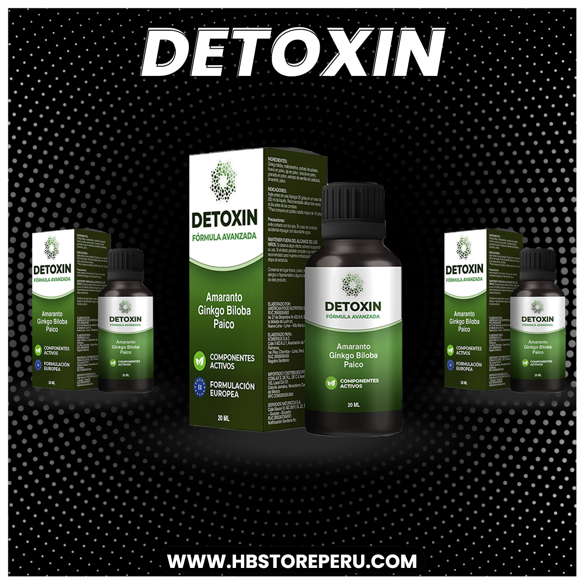 Detoxin Original pack 03 unidades - HB STORE PERU